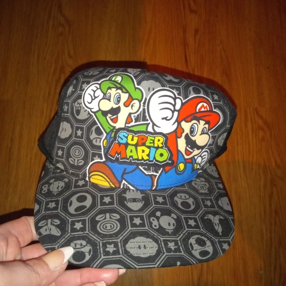 Nintendo | Accessories | Super Mario Black Cap | Poshmark